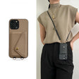 Shoulder Strap Leather Wallet iPhone Case