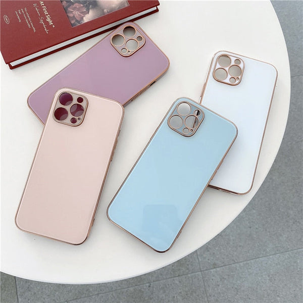 Electroplated Glass Back iPhone Case | Fonally