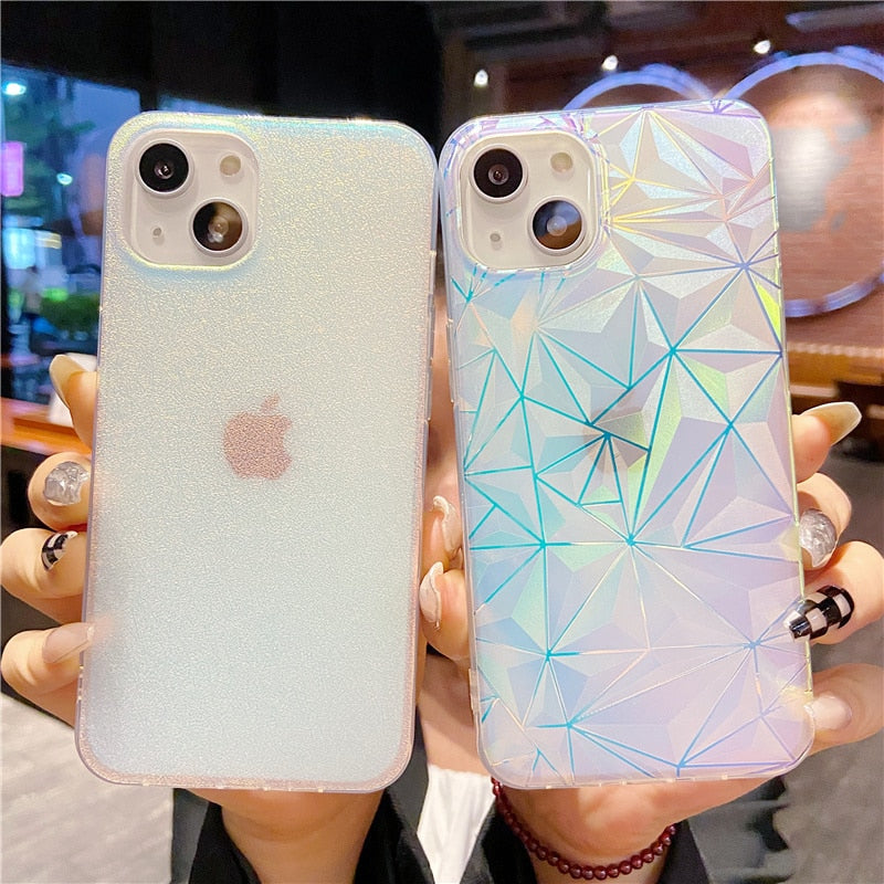 Laser Etched Gradient Rainbow Effect iPhone Case